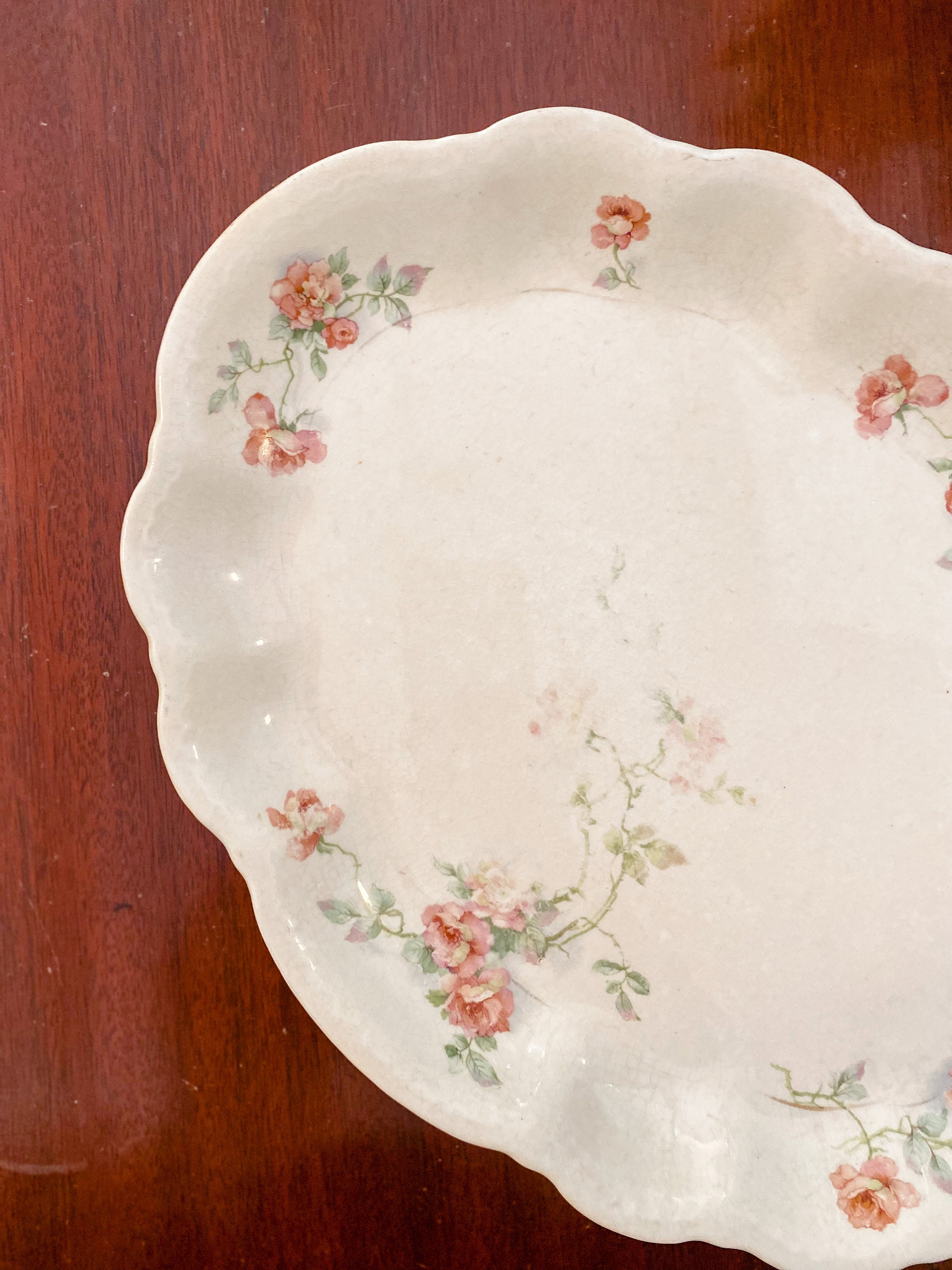 Homer Laughlin Hudson Floral Vintage Platter - Rose Pattern - Vintage ...