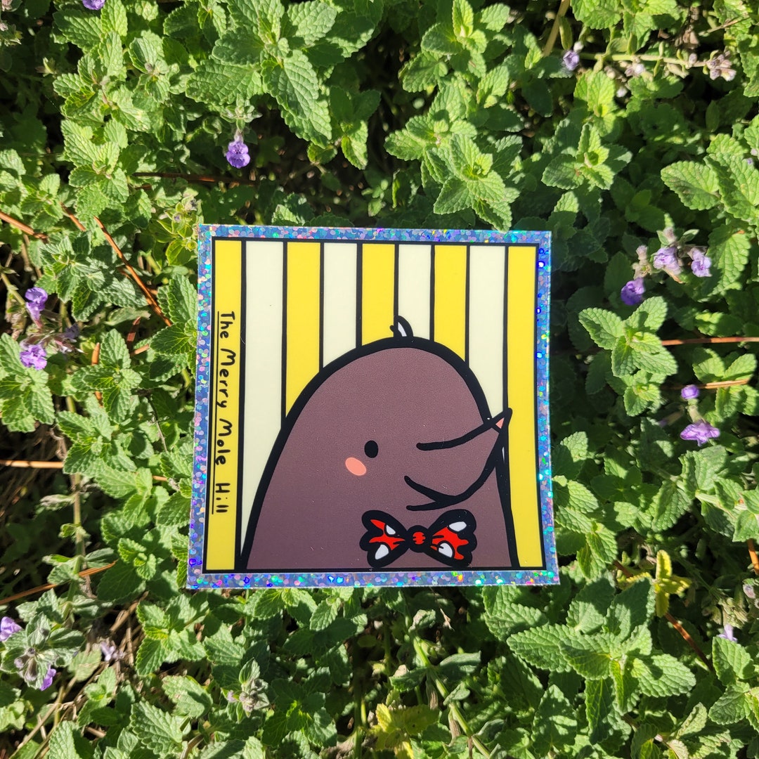 Shiny Vinyl Mr. Mole Sticker - Etsy