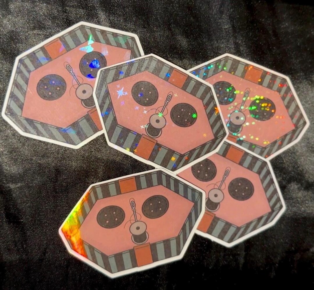 Button Eyes Sticker Other World Sticker - Etsy