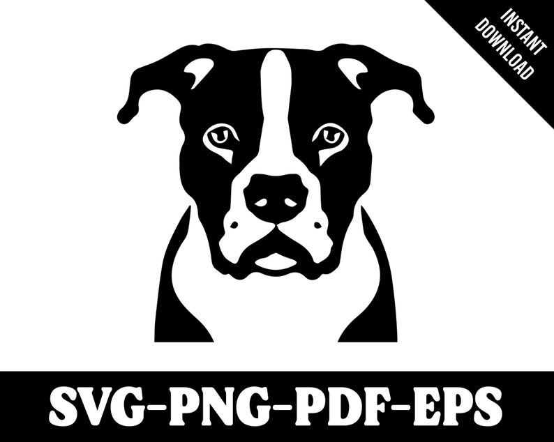 Pitbull Head Svg Png Pdf Eps Pitbull Clipart Pitbull Cut - Etsy