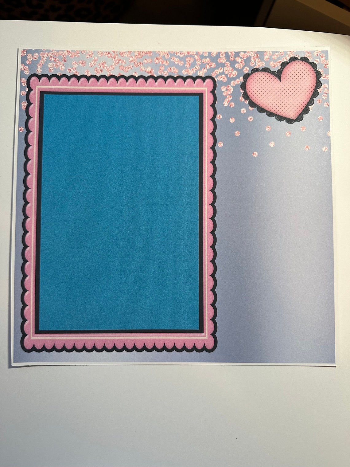 Heart Premade Scrapbook Page (with or Without Girl) - Etsy