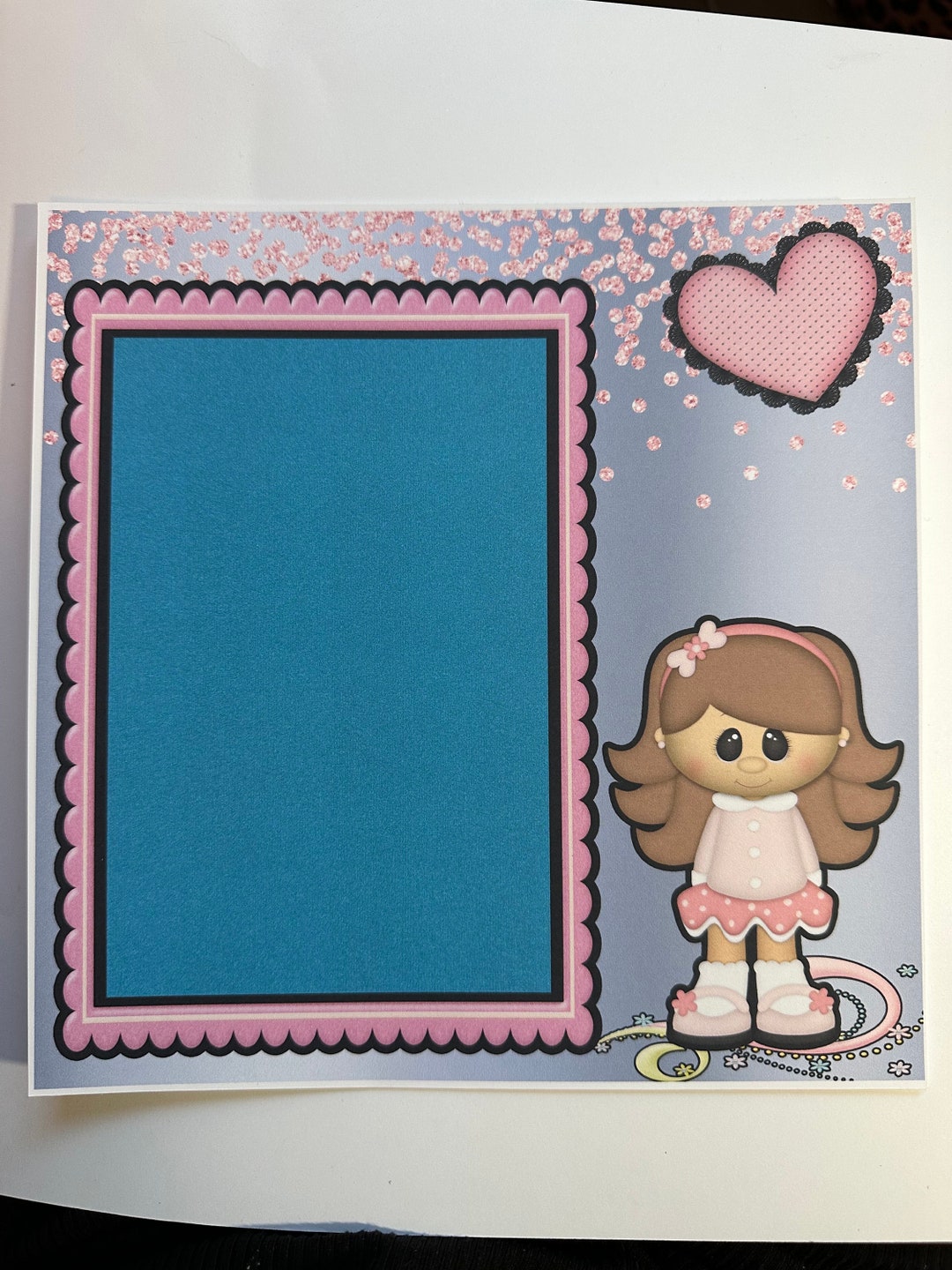 Heart Premade Scrapbook Page (with or Without Girl) - Etsy