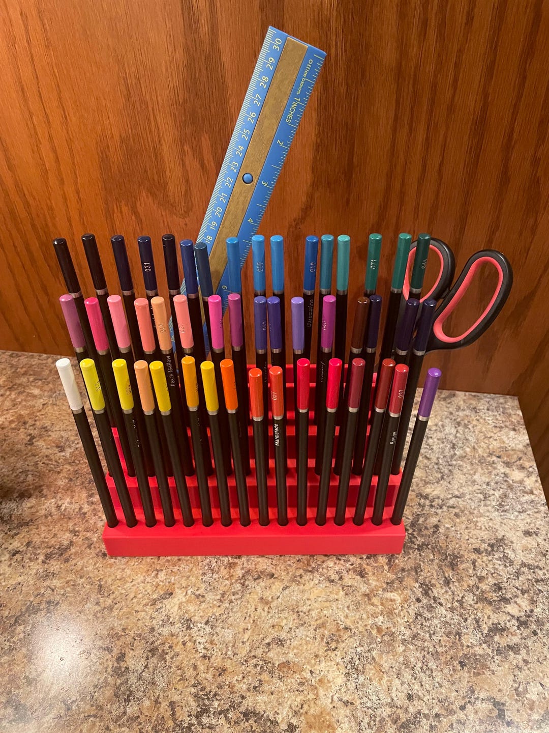 Small 48 Colored Pencil Caddy With Back Storage - Etsy