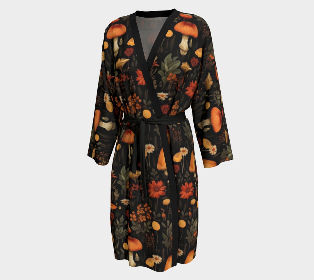 Mushroom Garden Robe, Silky Knit, Chiffon, Peachskin Jersey, or Silk ...