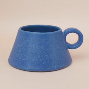 Conical Coffee Mug (large) | Speckled Blue Colored Mug | Unique & Funky ...