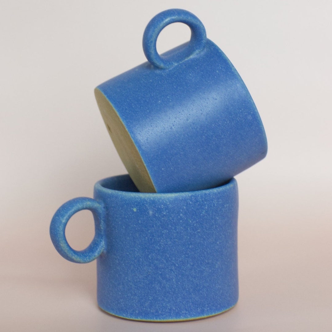 Petite Coffee Mug I Cortado Glass I Tea Cup I Blue Glaze - Etsy
