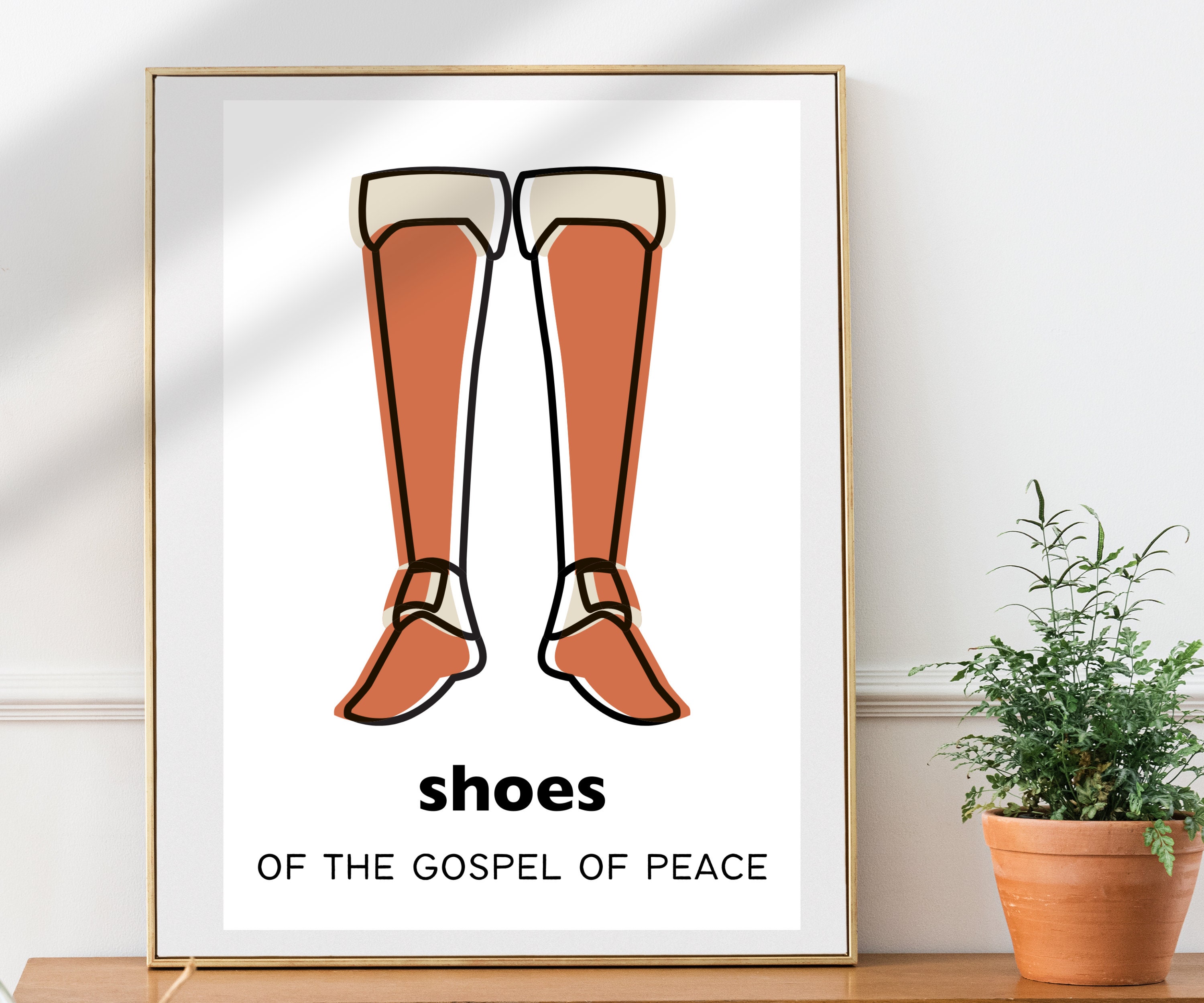 Divine Defense: Armor of God Set of 6 Digital Print Minimalist Abstract ...