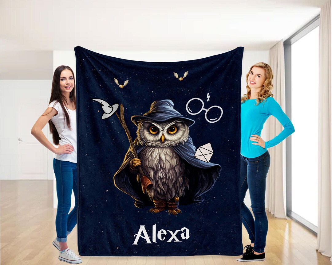Magic Wizard, Custom Starry Night Blanket, Christmas Gifts, Wizard ...