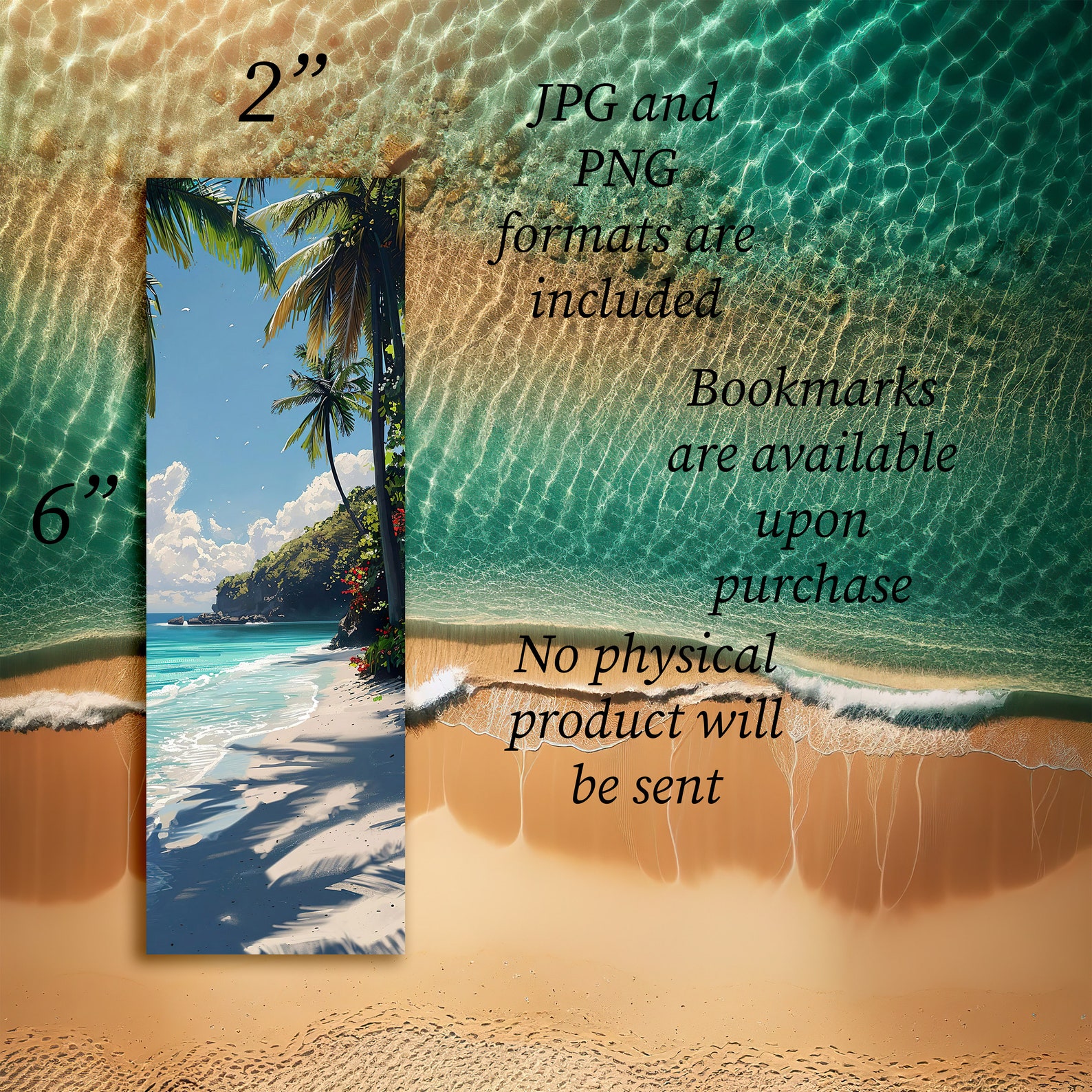 Printable Tropical Beach Bookmarks Set Perfect Gift for Book Lovers - Etsy