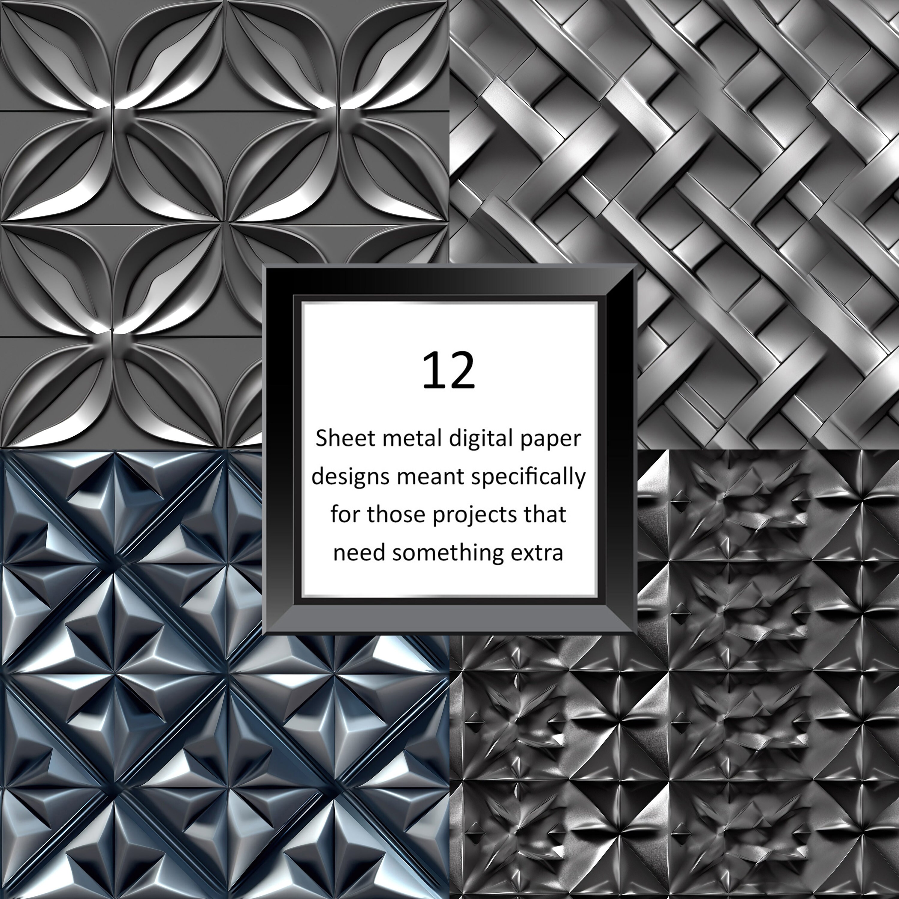 Shine With Style Discover 12 Exquisite Metal Imprint Digital Papers for ...