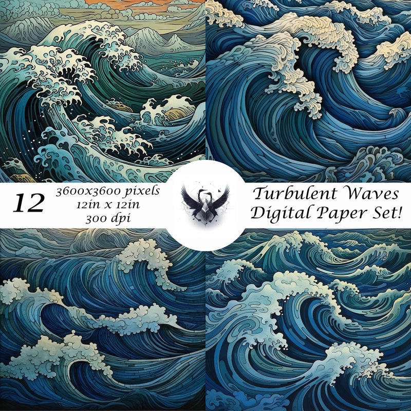 Waves Paper - Etsy