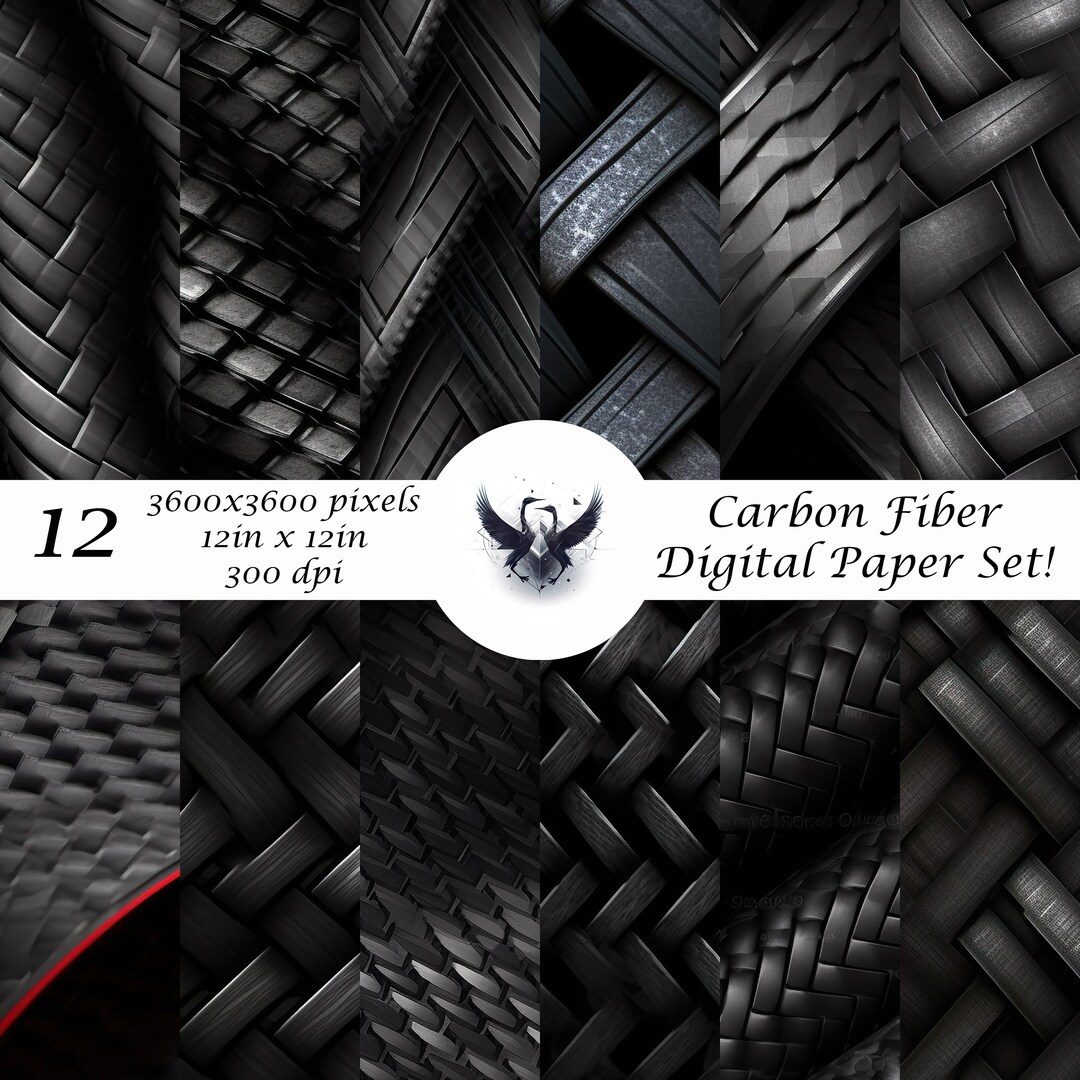 Carbon Fiber Digital Craft Paper Set - Etsy