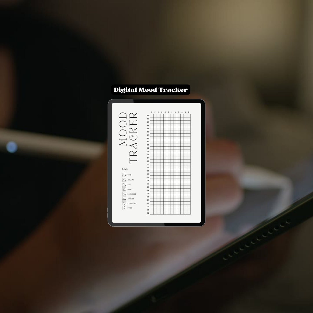 Minimalist Mood Tracker Digital | Goodnotes Notability Compatible | 365 ...