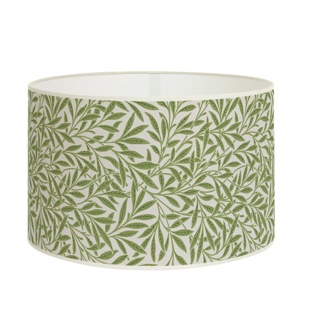 Lampshade With Green Leaf Pattern Natural Decoration for Interior ...