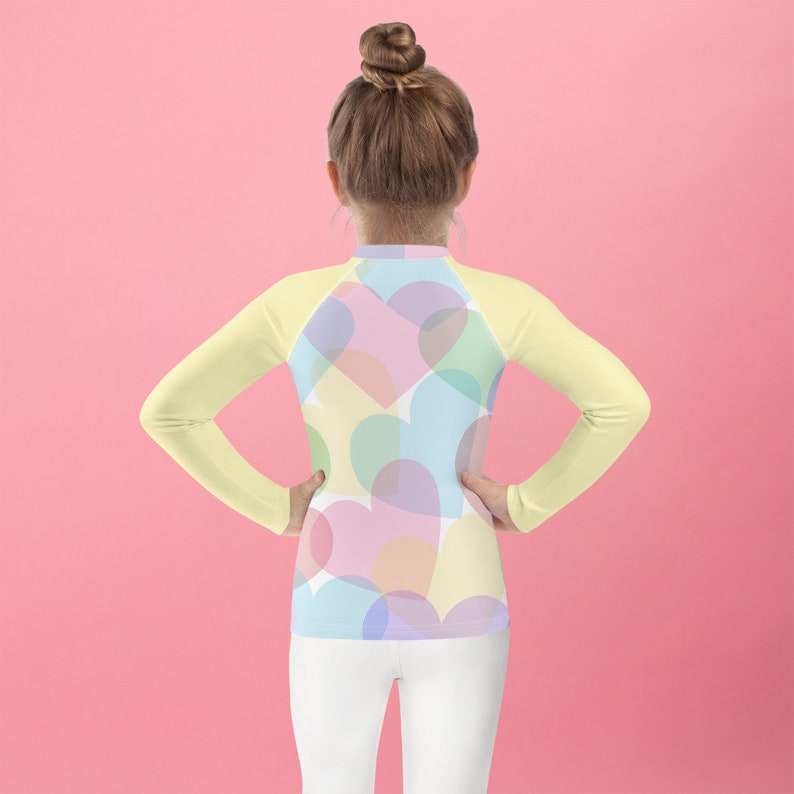 Pastel Hearts Kids Rash Guard - Etsy