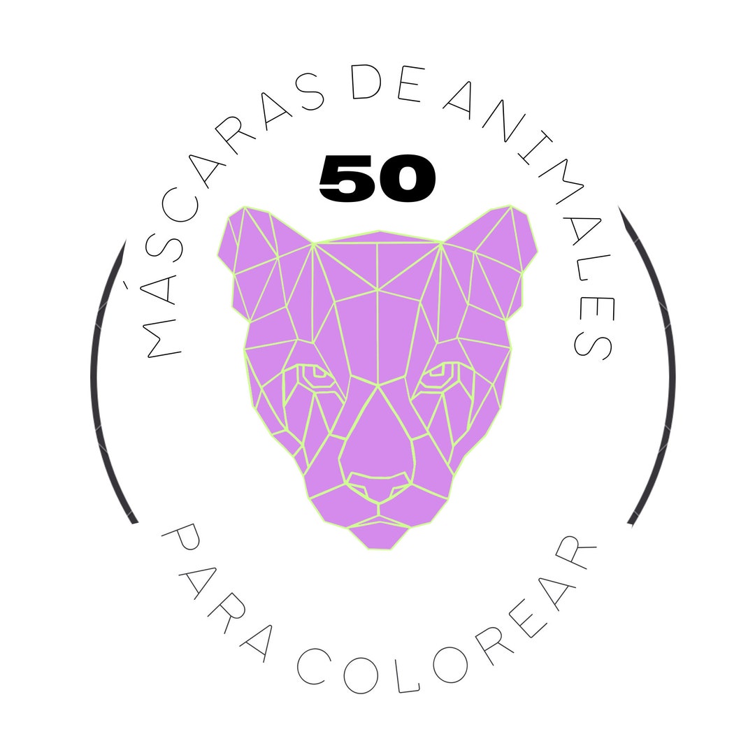 50 Animal Mask Designs to Color DIY Printable Masks for Kids - Etsy