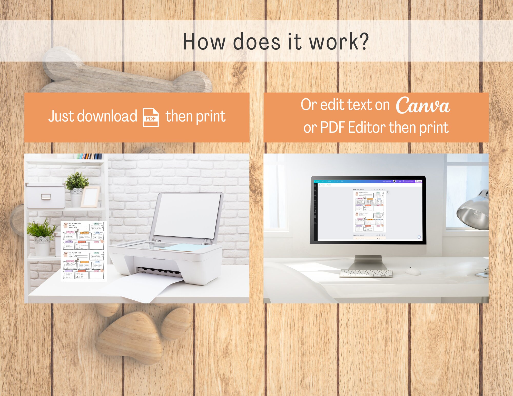 Dog Boarding Report Card, Dog Daycare Report Card, Pet Sitter Card, US ...