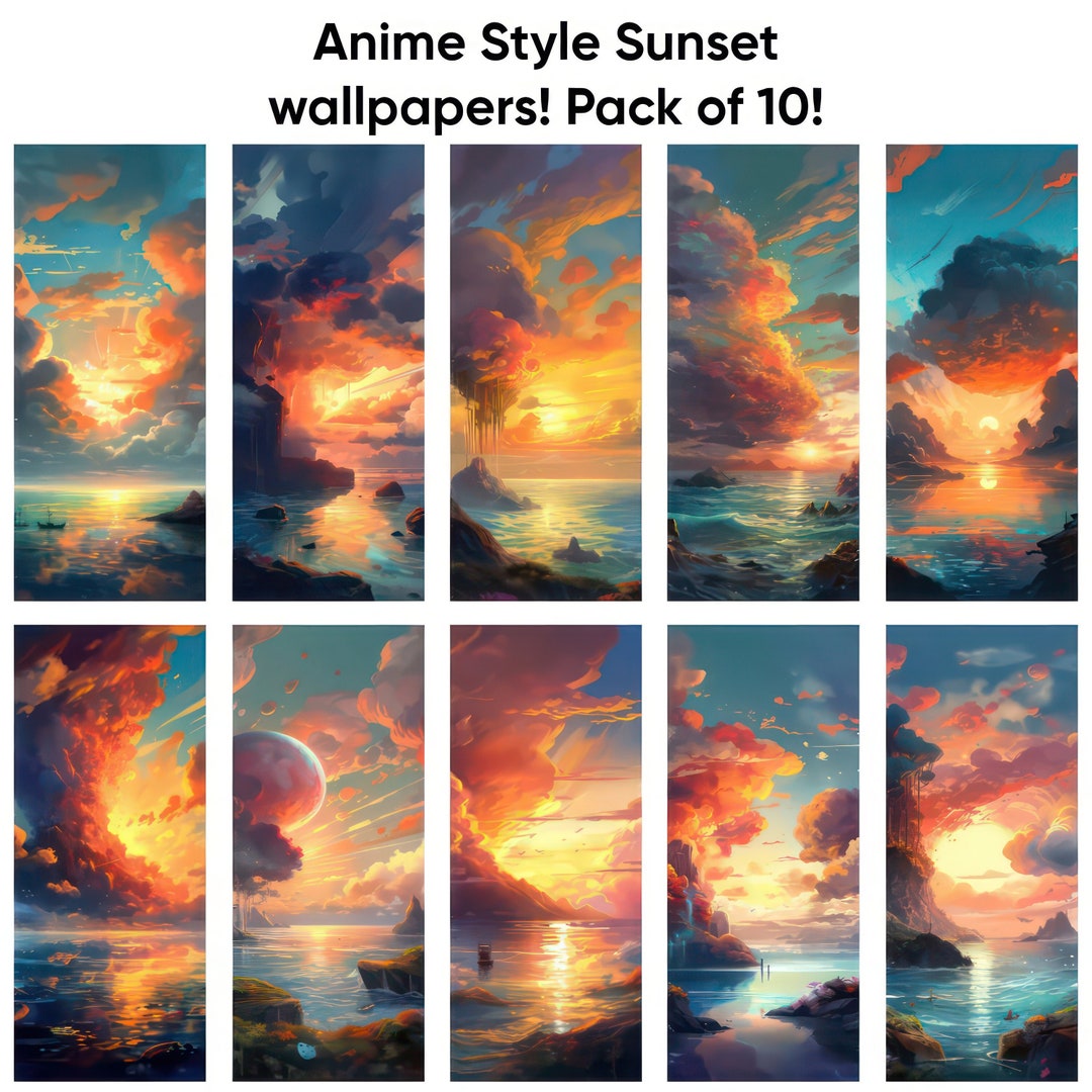 Sunset Phone Wallpapers, Hand Painting Wallpapers Iphone, Minimalist ...