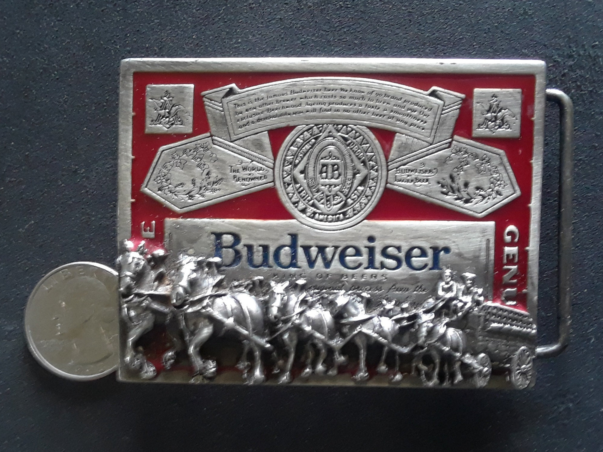 Budweiser Beer Clydesdale Laminated Buckle - Etsy