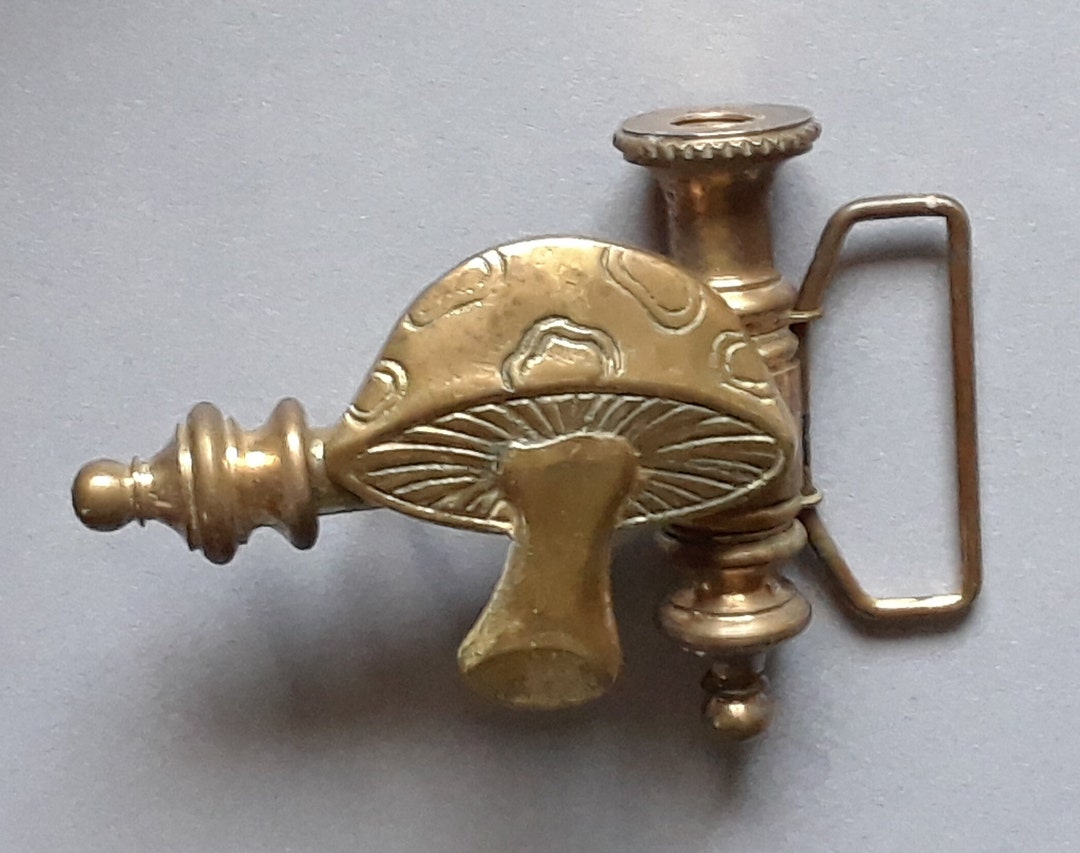 Solid Brass Hippie Prohibition Mushroom Pipe ,rare - Etsy