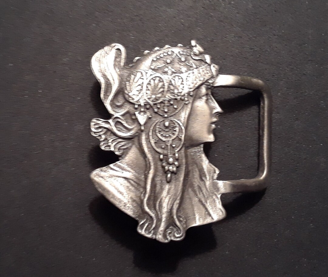 Gipsy Lady Art Deco Pewter Small Buckle - Etsy