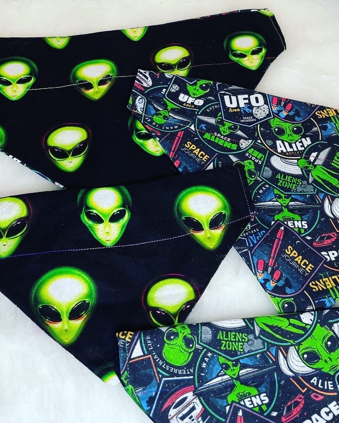 Alien Bandana, Space Journey Dog Bandana, Over the Collar Bandana ...