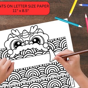 Lunar New Year Crown, Chinese Lion Dance Paper Hat, Fun Kids Activity ...