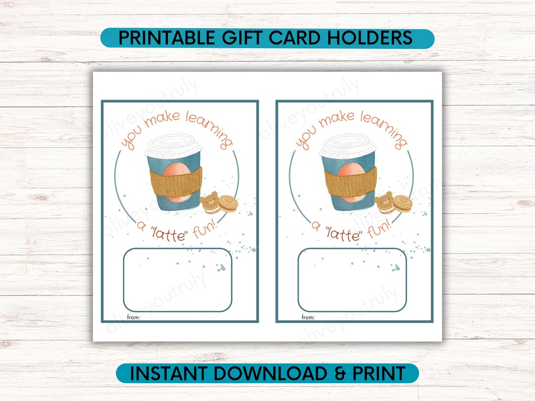 Gift Card Holder / Thank You Card / Teacher Appreciation Card / Coffee ...