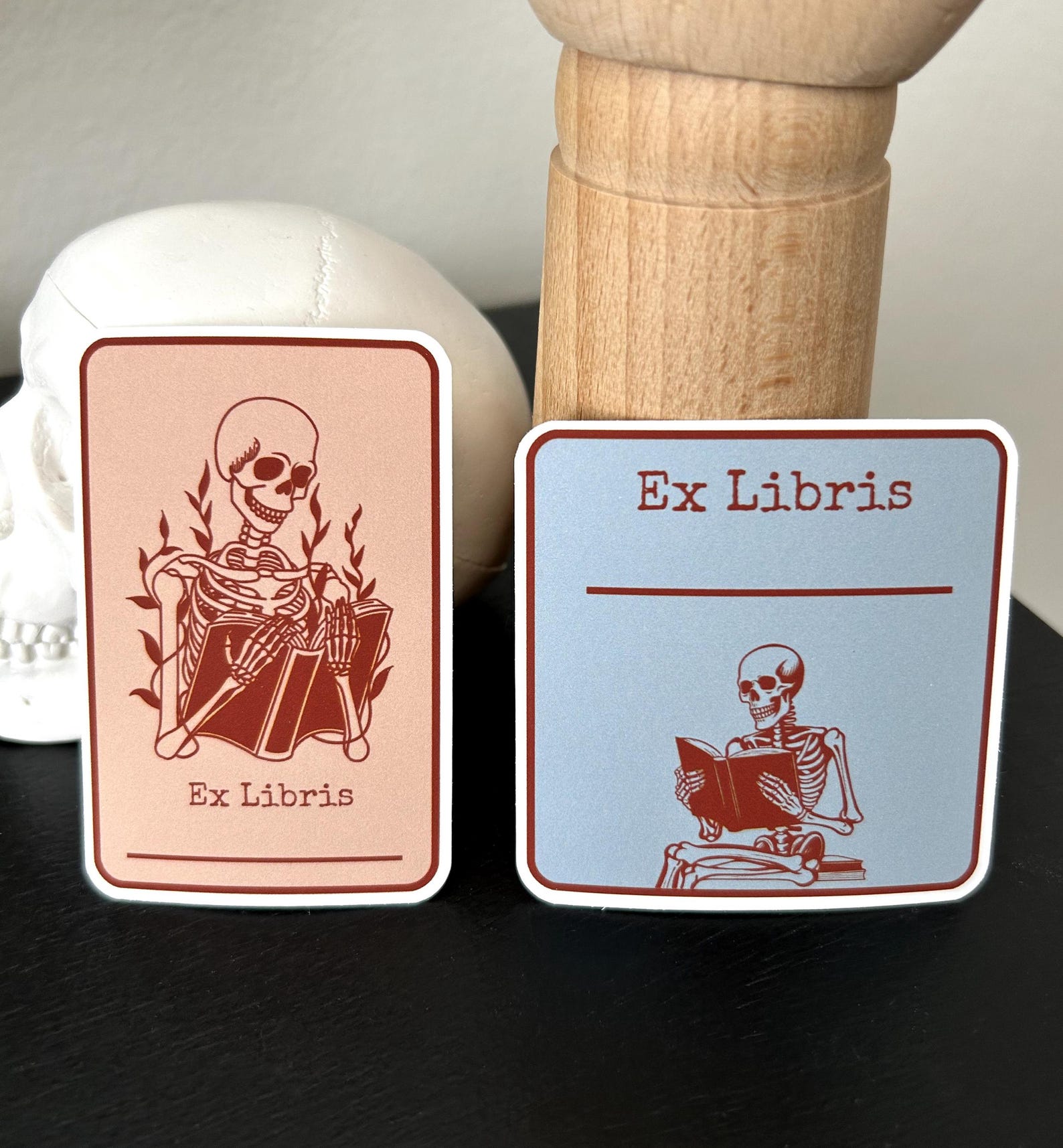 Book Plates, Name Tags for Books, Skeleton, From the Library Of, Book ...