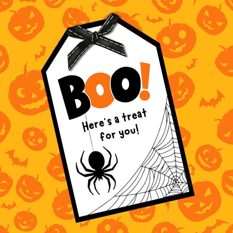 Instant Download Halloween Tags, Boo Party Favor, Treat Tags, Gift Tags ...