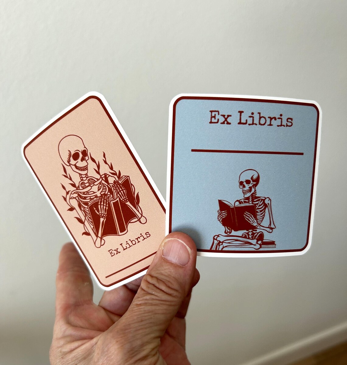 Book Plates, Name Tags for Books, Skeleton, From the Library Of, Book ...