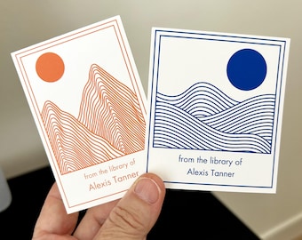 Book Plates, Name Tags for Books, Skeleton, From the Library Of, Book ...