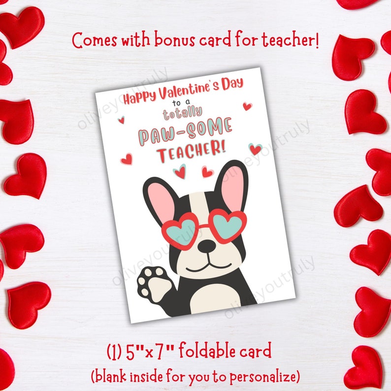 Printable Dog Valentine's Day Cards, Classroom Cards for Kids, Gift ...