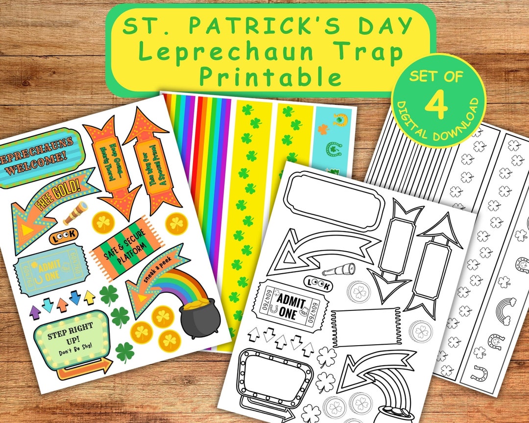 Leprechaun Trap Kit, St Patricks Day Activity, Make Your Own Trap, Kid ...