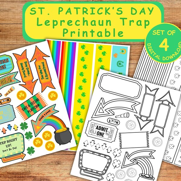 Leprechaun Trap Printable - Etsy