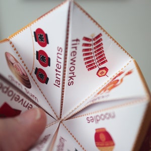 Lunar New Year Cootie Catcher, Chinese New Year Fortune Teller, Fun ...