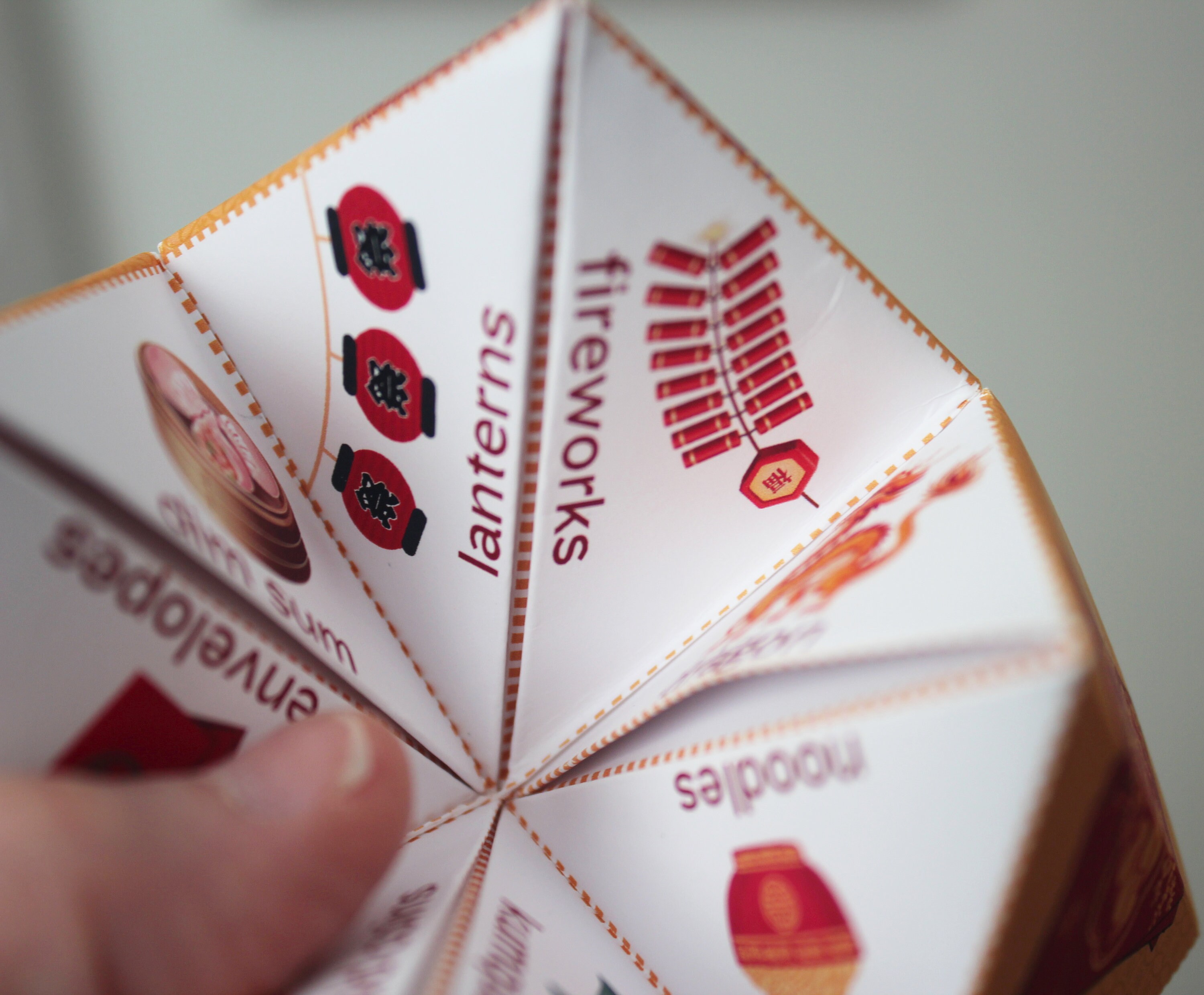 Lunar New Year Cootie Catcher, Chinese New Year Fortune Teller, Fun ...
