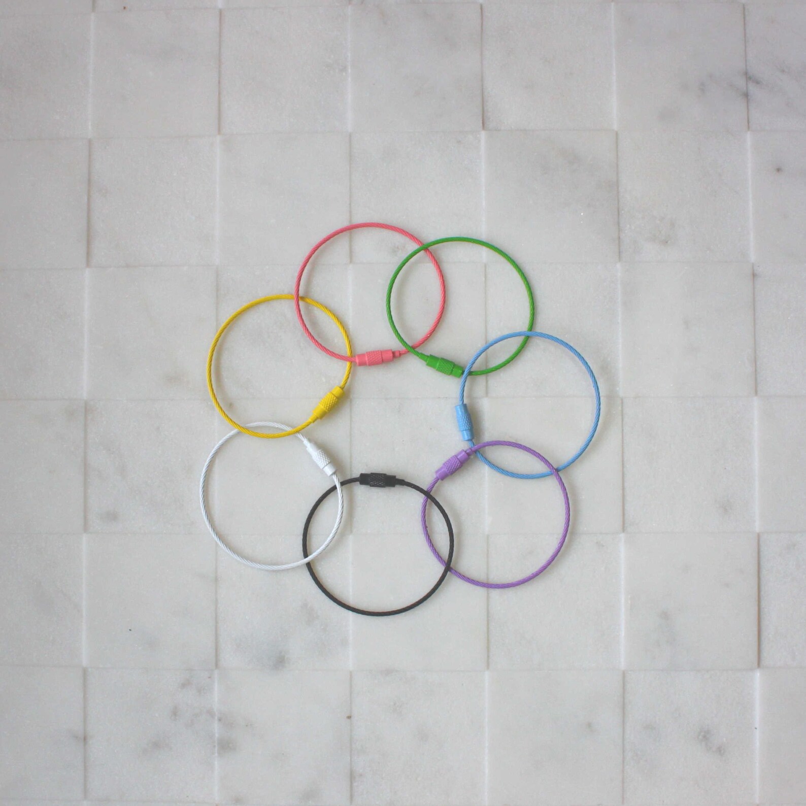 Stainless Steel Wire Rings | Luggage Tag Rings | Wire Rope Keyrings ...