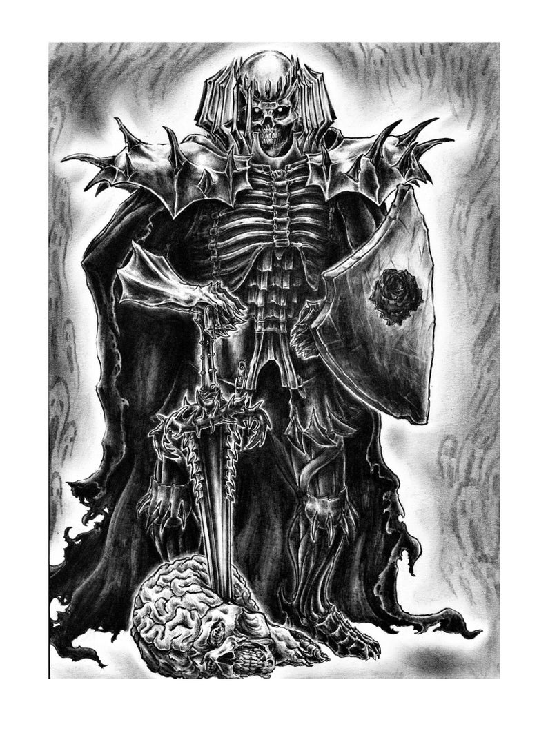 Skull Knight - Berserk - Print Format A3 (42x29.7cm-11.7x16.5in) - Etsy