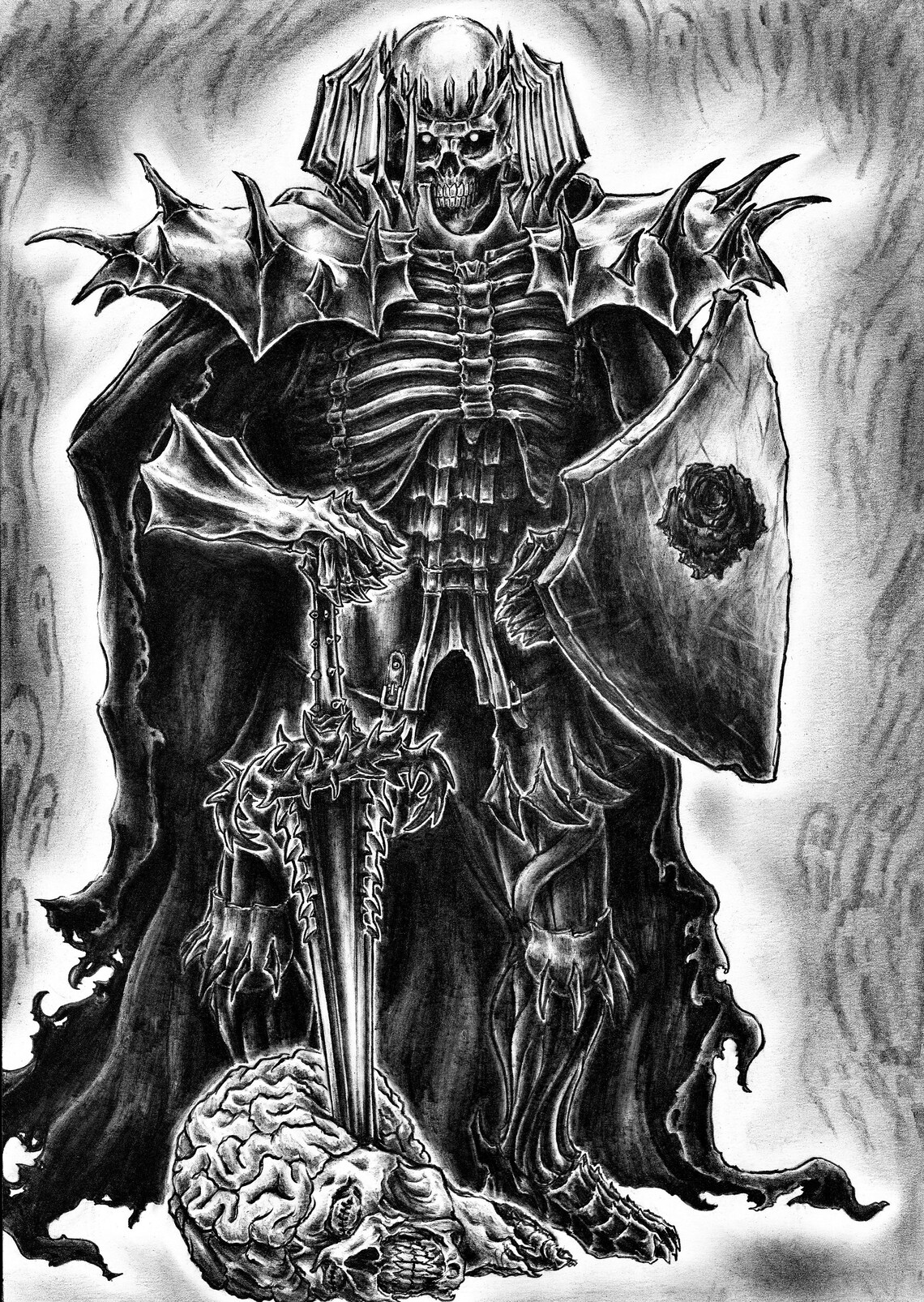 Skull Knight - Berserk - Print Format A3 (42x29.7cm-11.7x16.5in) - Etsy