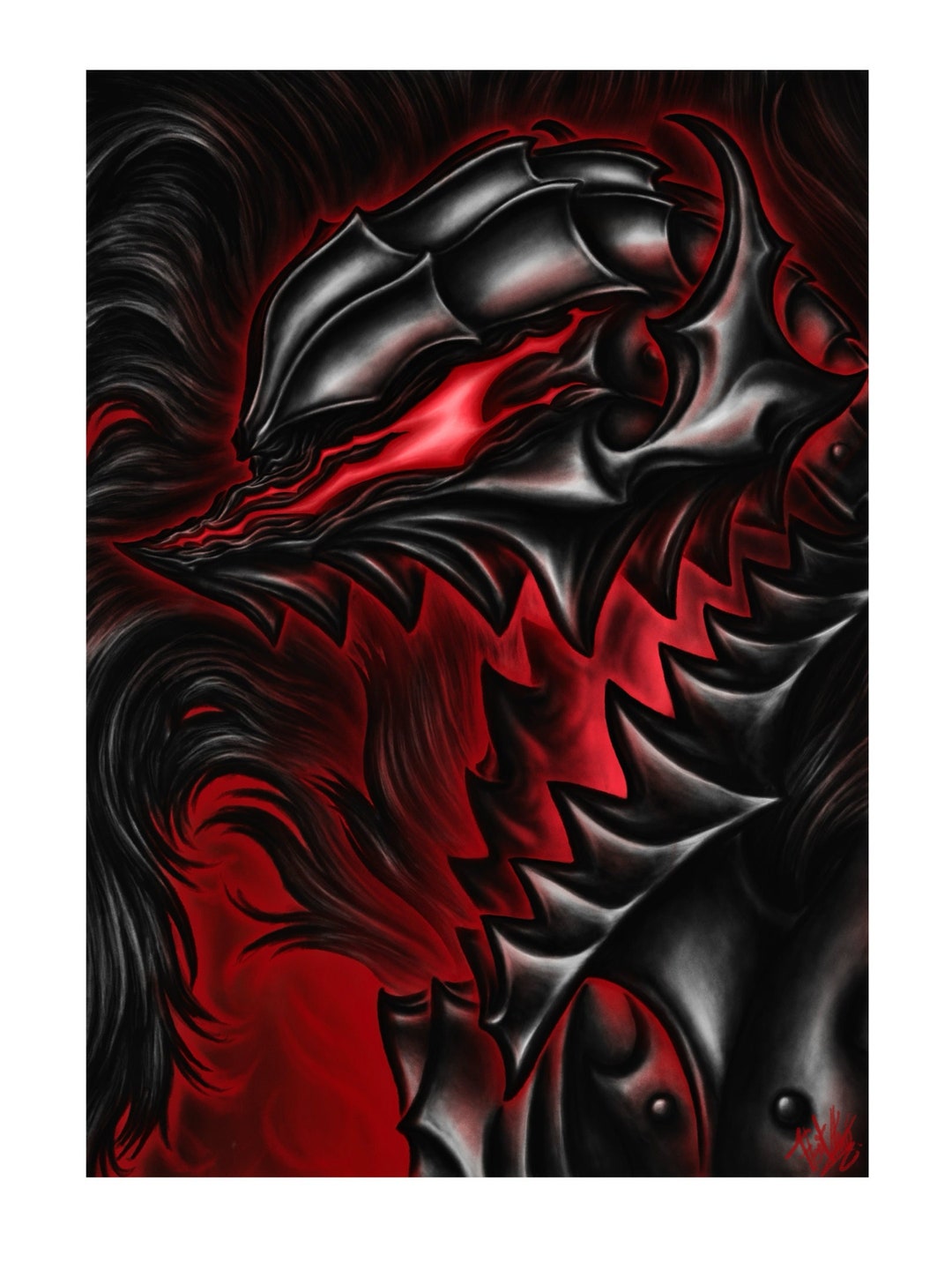 Berserker Armor 2.0 - Berserk - Print Format A3 (42x29.7cm-11.7x16.5in ...