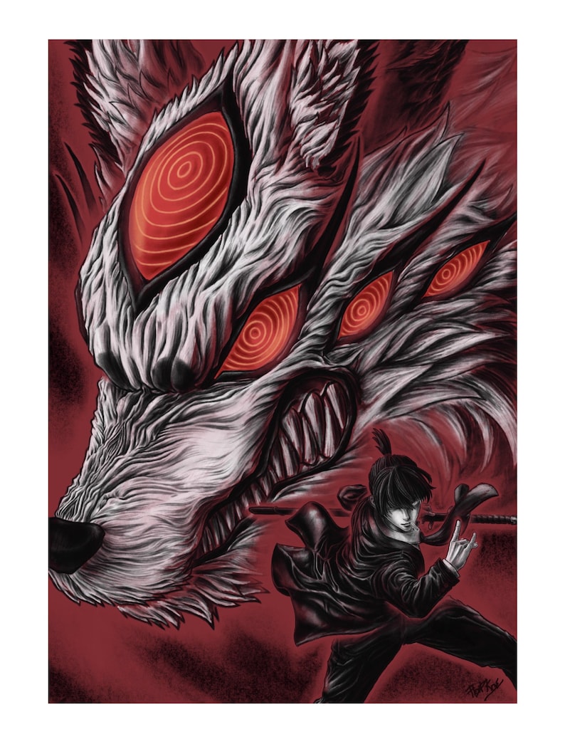Aki X Fox Devil - Chainsawman - Print Format A3 (42x29.7cm-11.7x16.5in ...