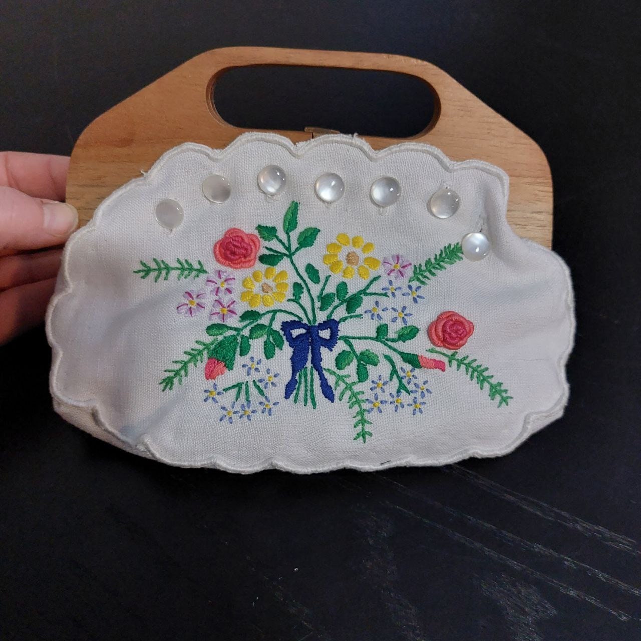 Vintage Jamaica Boho Linen Cottage Core Handbag Floral - Etsy