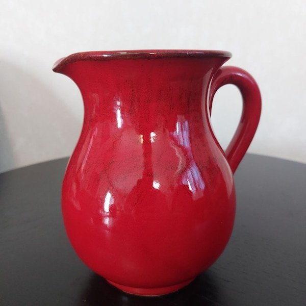 Red Ceramic Pitcher - Etsy
