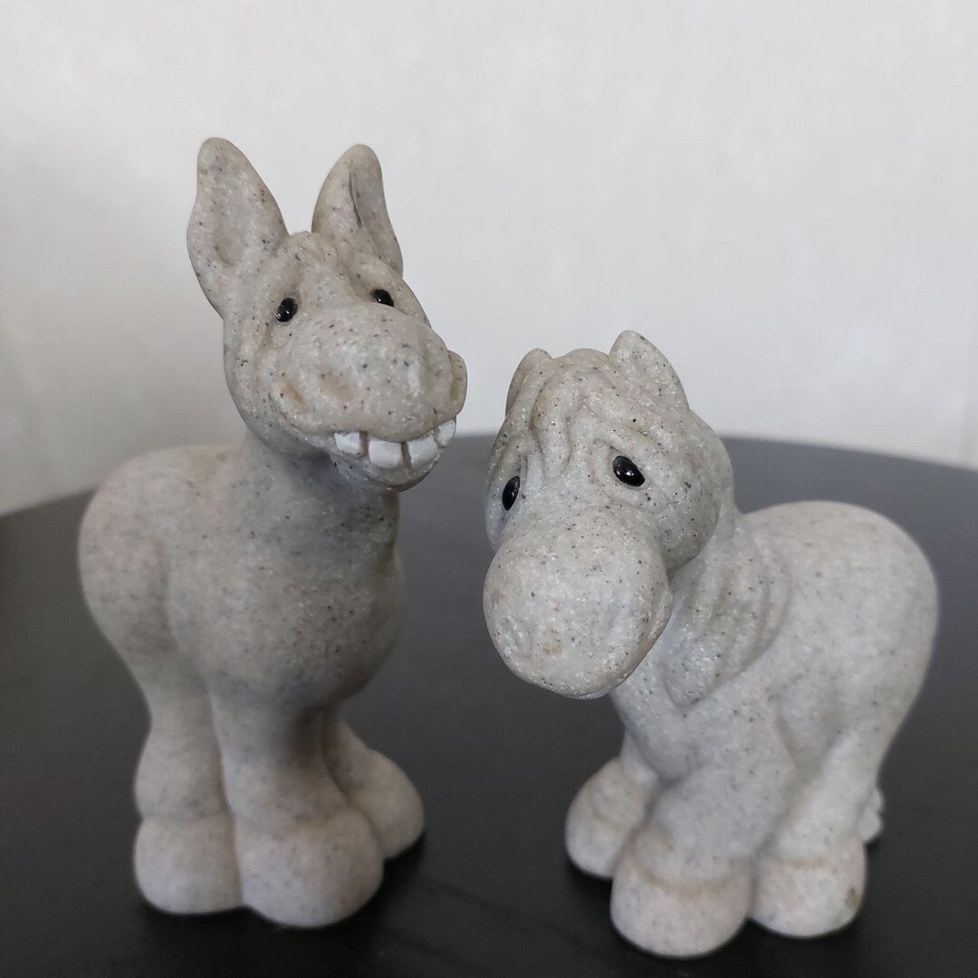 Quarry Critters Granite Epoxy Animal Figurines - Dingo Donkey or ...