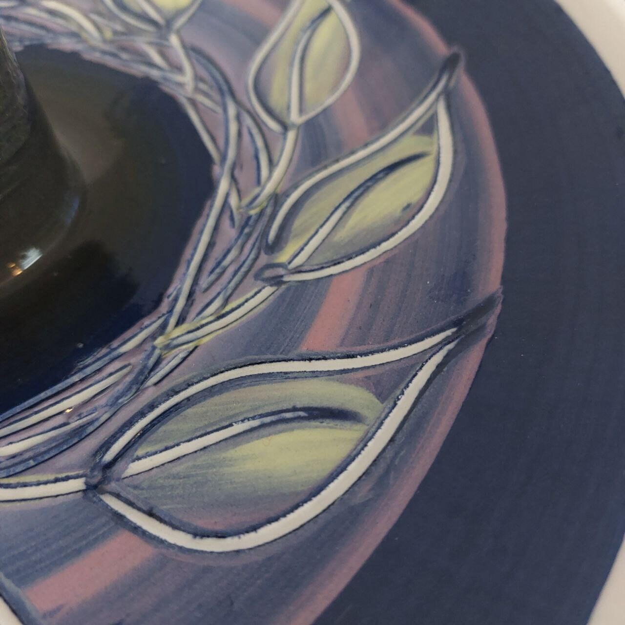 Ikebana Ware 12 Ceramic Frog Vase Server, Hand Painted Floral Design ...