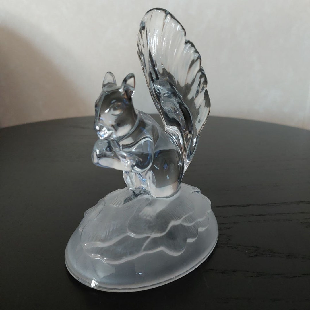 Cristal D’arques Glass Squirrel Figurine - Lead Crystal – Animal ...