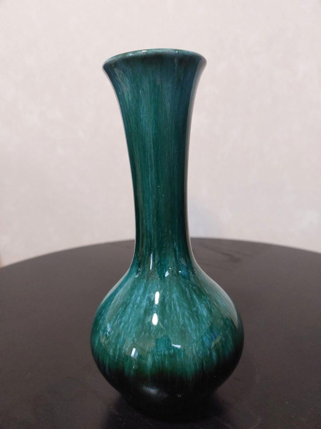 Blue Mountain Pottery 8 1/2" Bud Vase, Green Drip Glaze 1960, BMP ...