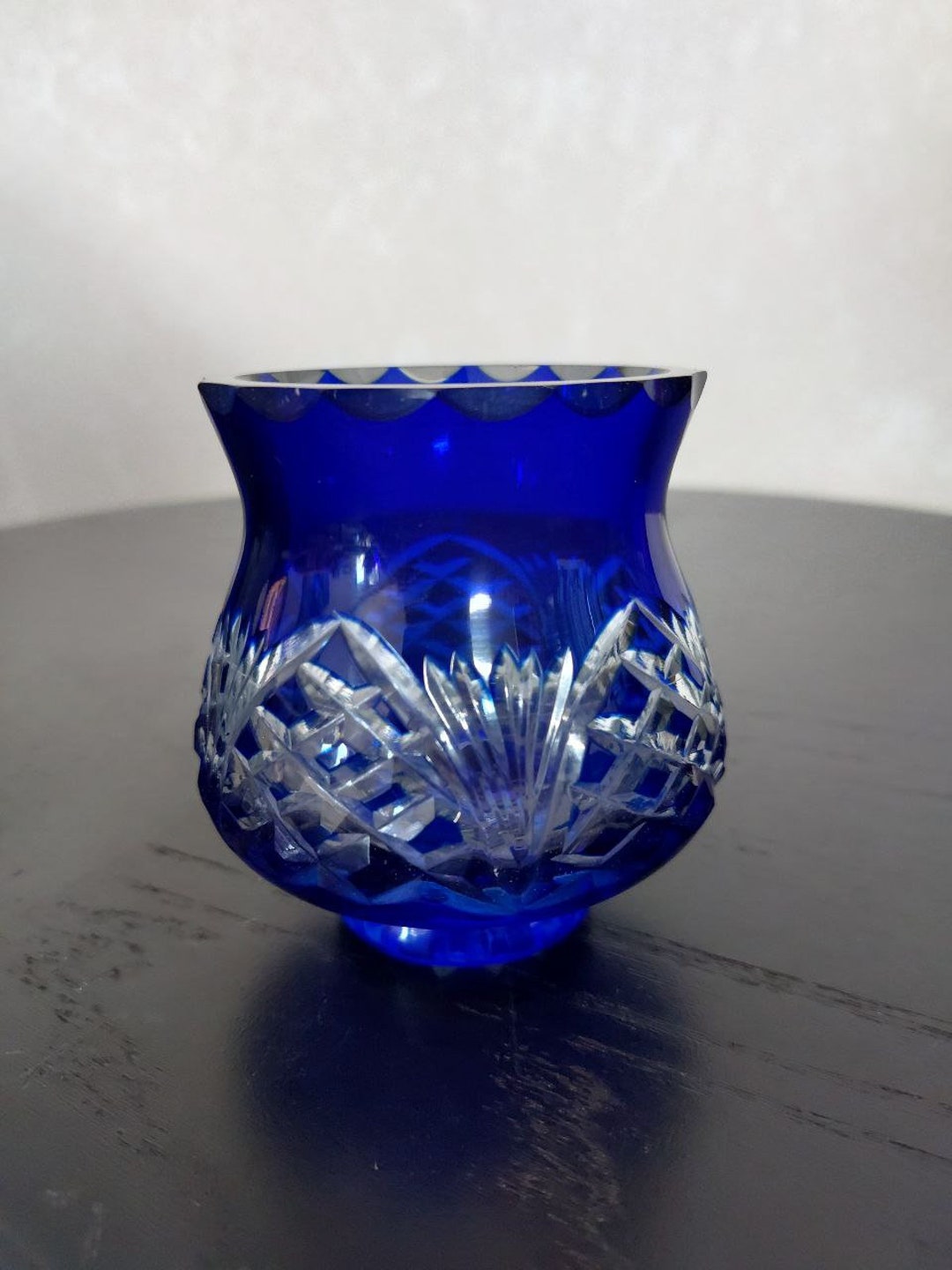 Cobalt Blue Godinger Crystal Legends Handcrafted Crystal Mini Vase ...