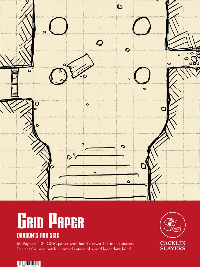 Dnd Battle Map Paper | 1-inch Grid, RPG Accessories - Etsy Australia